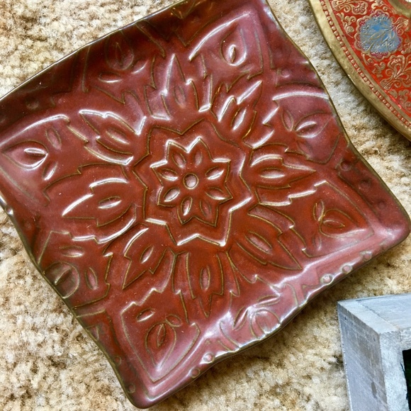 Accents | Set Of 3 Chineseoriental Decorative Red Plates | Poshmark